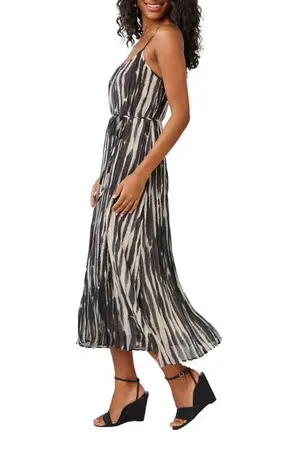 Bella Dahl Abstract Stripe Midi Dress