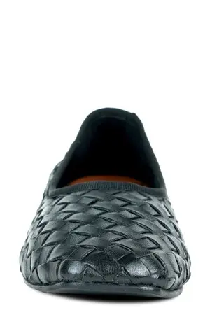 KENNETH COLE Birdie Woven Leather Pump - Black Woven Leather
