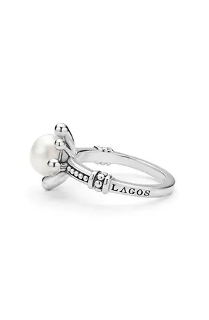 Lagos 18k Luna Fleur Pearl Ring