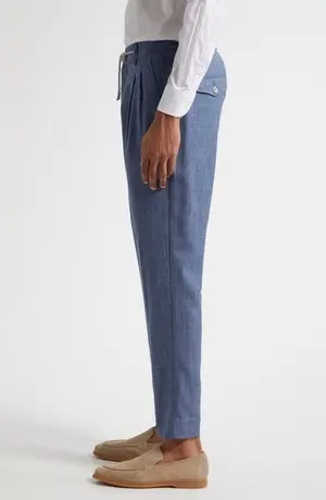 Eleventy Pleated Wool Blend Pants