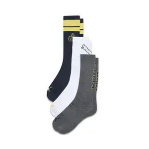 PUMA Half-terry Crew Length Socks 3 Pairs - Navy Combo