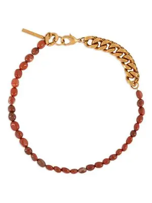 Dries Van Noten Stone Chain Necklace - Red