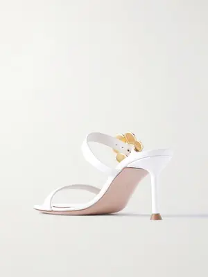 GIANVITO ROSSI 70 Embellished Leather Sandals