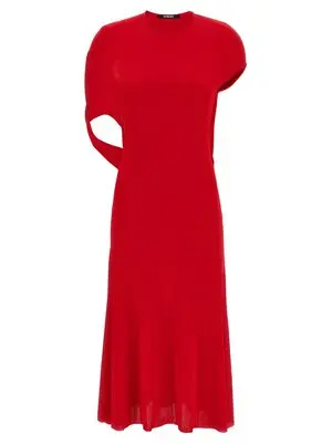 Jacquemus La Robe Salerno Open Back Midi Dress - Red