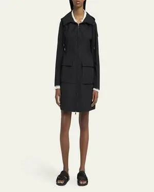 Moncler Laerte Long Hooded Parka - Black
