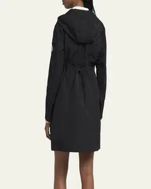 Moncler Laerte Long Hooded Parka - Black