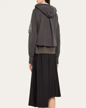 Sacai Hybrid Zip-up Hooded Jacket