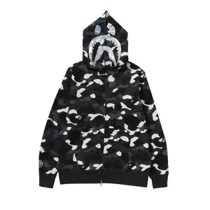 A BATHING APE City Camo Shark Full Zip Hoodie - Black