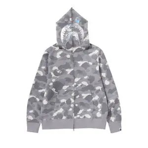 A BATHING APE City Camo Shark Full Zip Hoodie - Grey