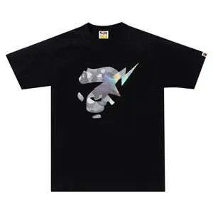 BAPE City Camo Ape Face Sta Tee - Black