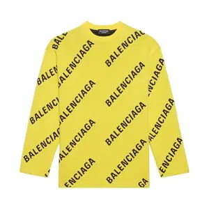 Balenciaga Allover Logo Crewneck Sweater