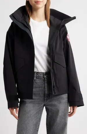 Canada Goose Tofino Hooded Rain Jacket - Black