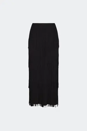 SIMONMILLER Knit Fringe Maxi Skirt - Black