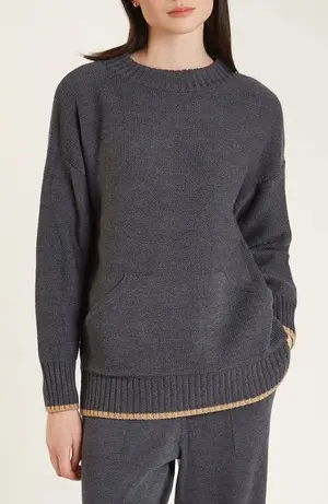 OYUN Merino Cozy Tunic Sweatshirt - Graphite