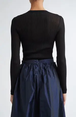 NACKIYE Keep Close Cotton & Silk Rib Henley