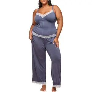 ADORE ME Suzanna Pajama Cami And Pants Set - Dark Grey