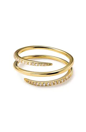 ANA LUISA 14k Plated Cubic Zirconia Statement Ring - Gold
