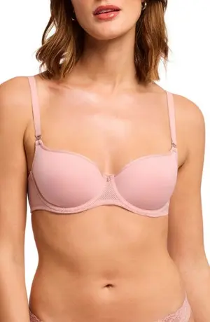 MONTELLE INTIMATES Underwire Spacer Balconette Bra - Ballet Pink