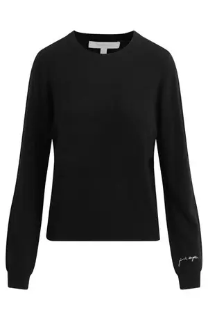 FAVORITE DAUGHTER Cashmere Crewneck Sweater - Black