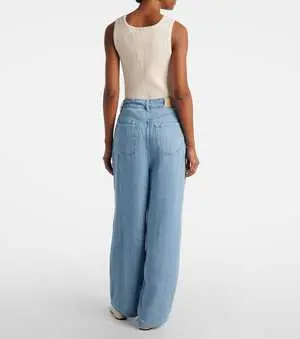 7 For All Mankind Tess Straight Leg Jeans - Blue