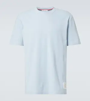 Thom Browne 4-bar Cotton Piqué Polo Shirt - Blue