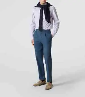 Zegna Straight Leg Cotton Trousers