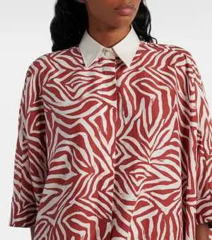 Brunello Cucinelli Printed Cotton And Silk Shirt - Multicoloured