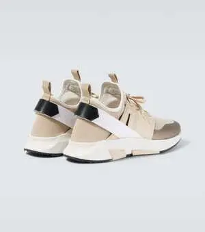 TOM FORD Jago Leather-trimmed Sneakers