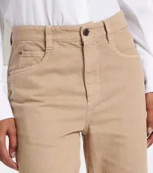 Brunello Cucinelli Mid-rise Straight Leg Jeans - Beige