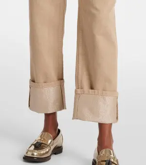 Brunello Cucinelli Mid-rise Straight Leg Jeans - Beige