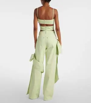 Blumarine Draped Straight Jeans