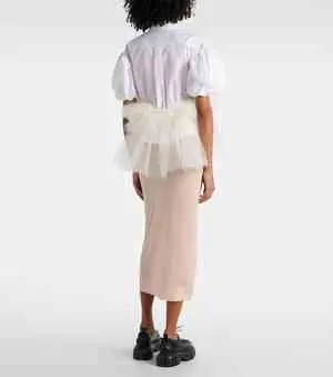 Simone Rocha Sheer Pencil Skirt - Neutrals