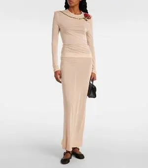 Simone Rocha Sheer Pencil Skirt