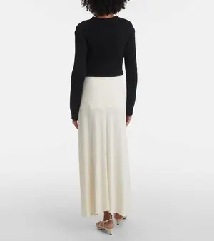 JIL SANDER Crêpe Midi Skirt - Beige