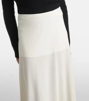 JIL SANDER Crêpe Midi Skirt - Beige