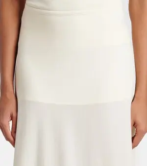 JIL SANDER Crêpe Midi Skirt - Beige