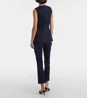 Veronica Beard Jessup Cotton-blend Vest - Blue