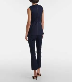 Veronica Beard Jessup Cotton-blend Vest - Blue