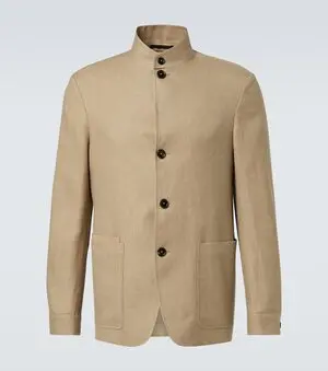 Zegna Il Conte Linen And Wool Jacket - Grey