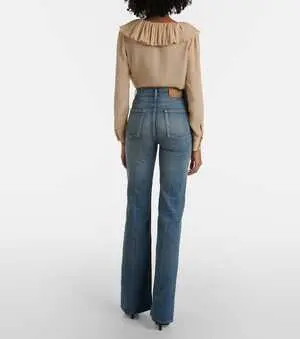 Saint Laurent 70's Flared Jeans - Blue