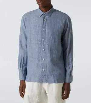 Orlebar Brown Justin Linen Chambray Shirt
