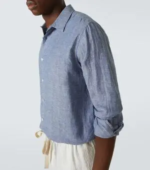 Orlebar Brown Justin Linen Chambray Shirt