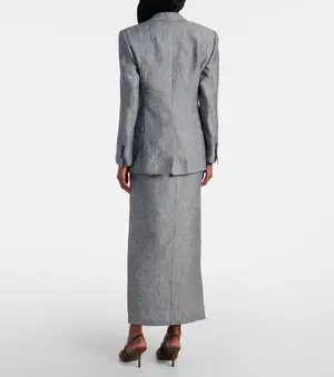 Brunello Cucinelli Hemp And Linen Blazer - Grey