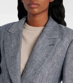 Brunello Cucinelli Hemp And Linen Blazer - Grey