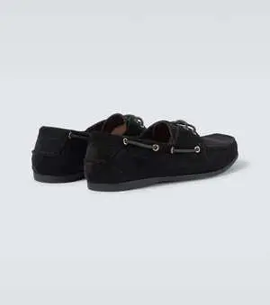 TOM FORD Robin Suede Boat Shoes - Black