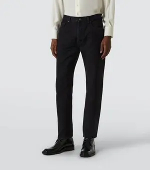 Saint Laurent Straight Leg Jeans - Black