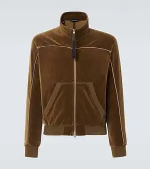 TOM FORD Cotton-blend Velvet Track Jacket