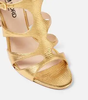 TOM FORD Paradis Snake-effect Leather Sandals