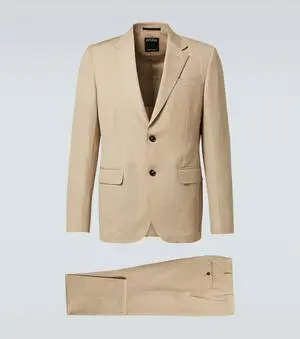 Zegna Trofeo Wool And Linen Suit - Beige