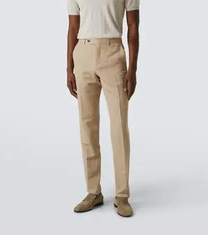 Zegna Trofeo Wool And Linen Suit - Beige